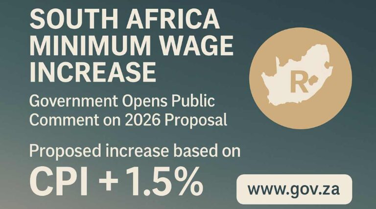South Africa Minimum Wage Increase Expected in 2026